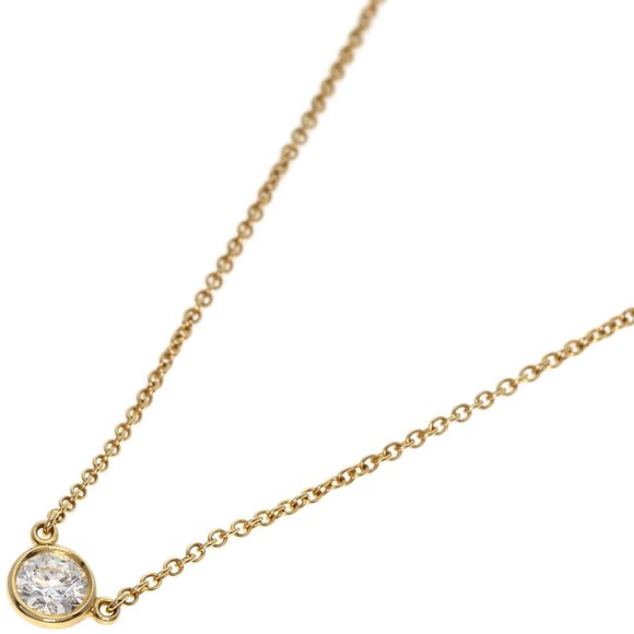 Tiffany & Co. | Jewelry | Tiffany Co By The Yard P Diamond Necklace 18k ...